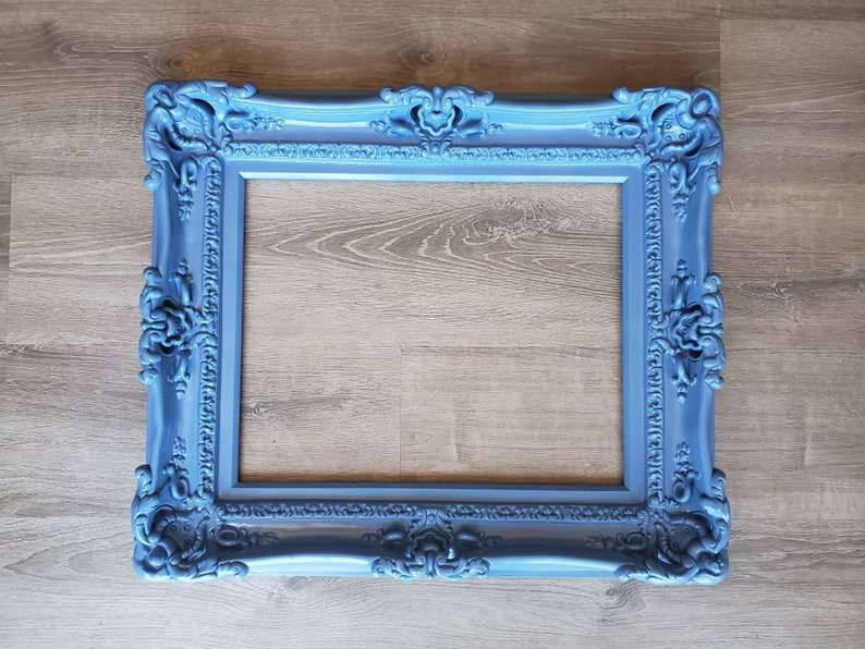 16x20 Blue Picture Frame Baroque Frame for Canvas or Art - Etsy