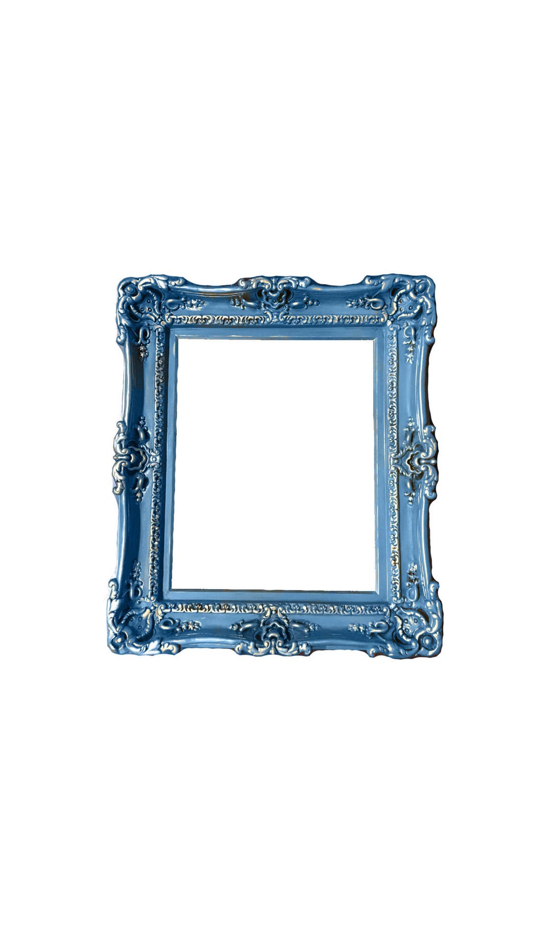 20x24 Vintage Blue Picture Frame: Shabby Chic Ornate Baroque Style - Etsy
