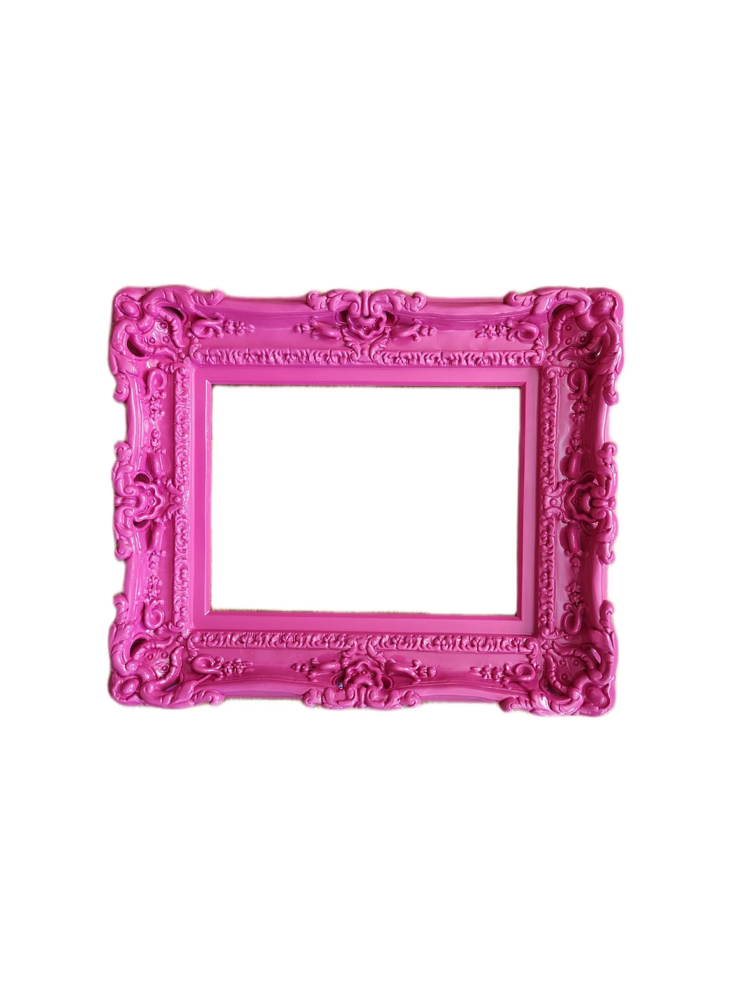 Handmade Ornate Hot Pink Picture Frame: Baroque Style, 12x16 - Etsy