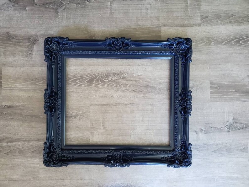 20x24 Midnight Blue Baroque Picture Frame Frame for Art Paint | Etsy