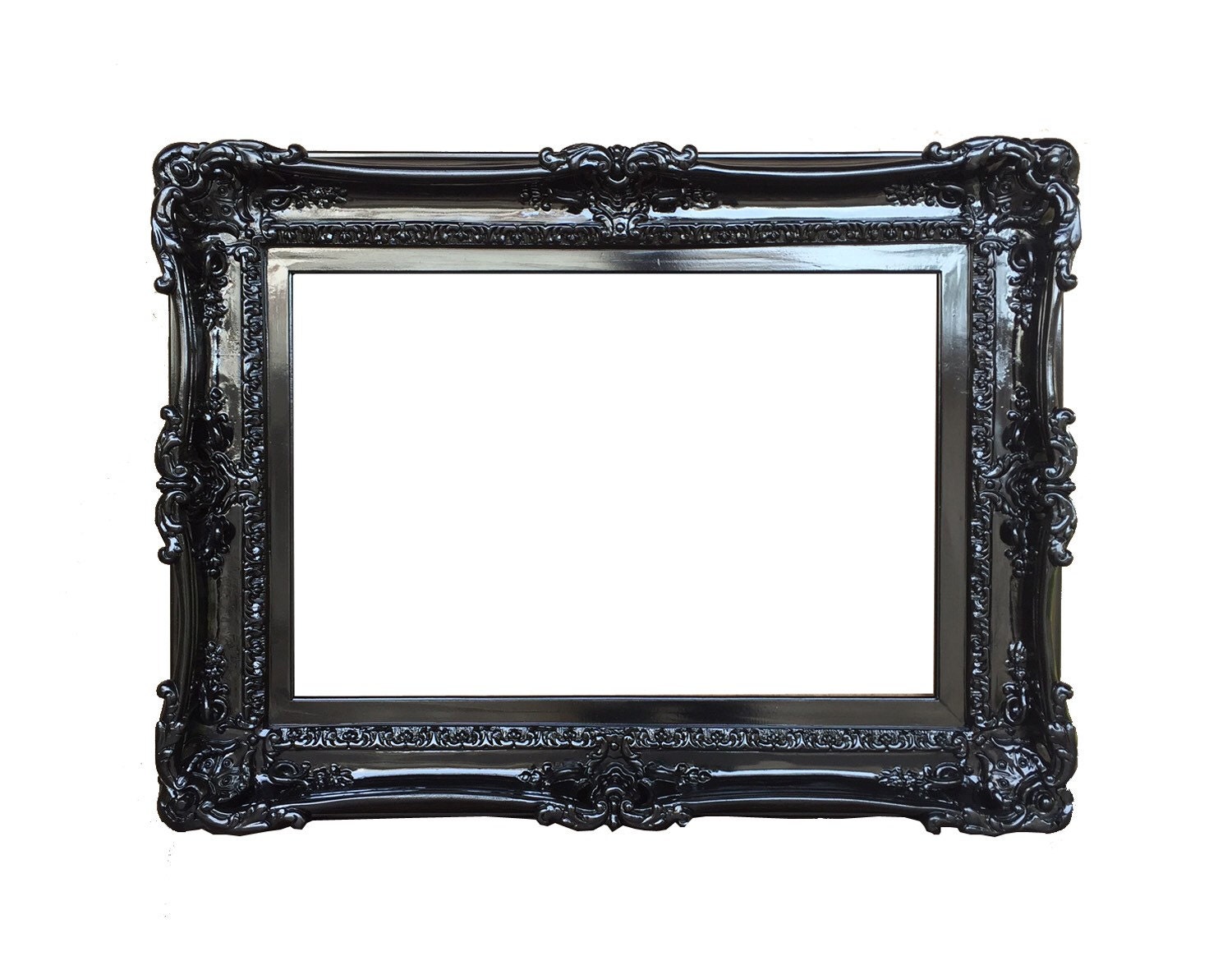 Handmade Black Baroque Picture Frame 16x20: Ornate Shabby Chic Canvas Frame - Etsy