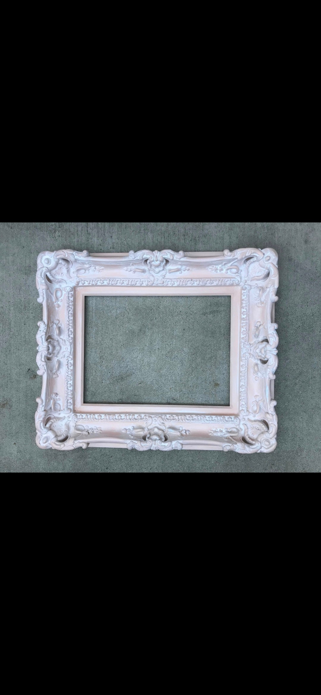 12x16 Shabby Chic Picture Frame, Fancy Frame, Baroque Distressed ...