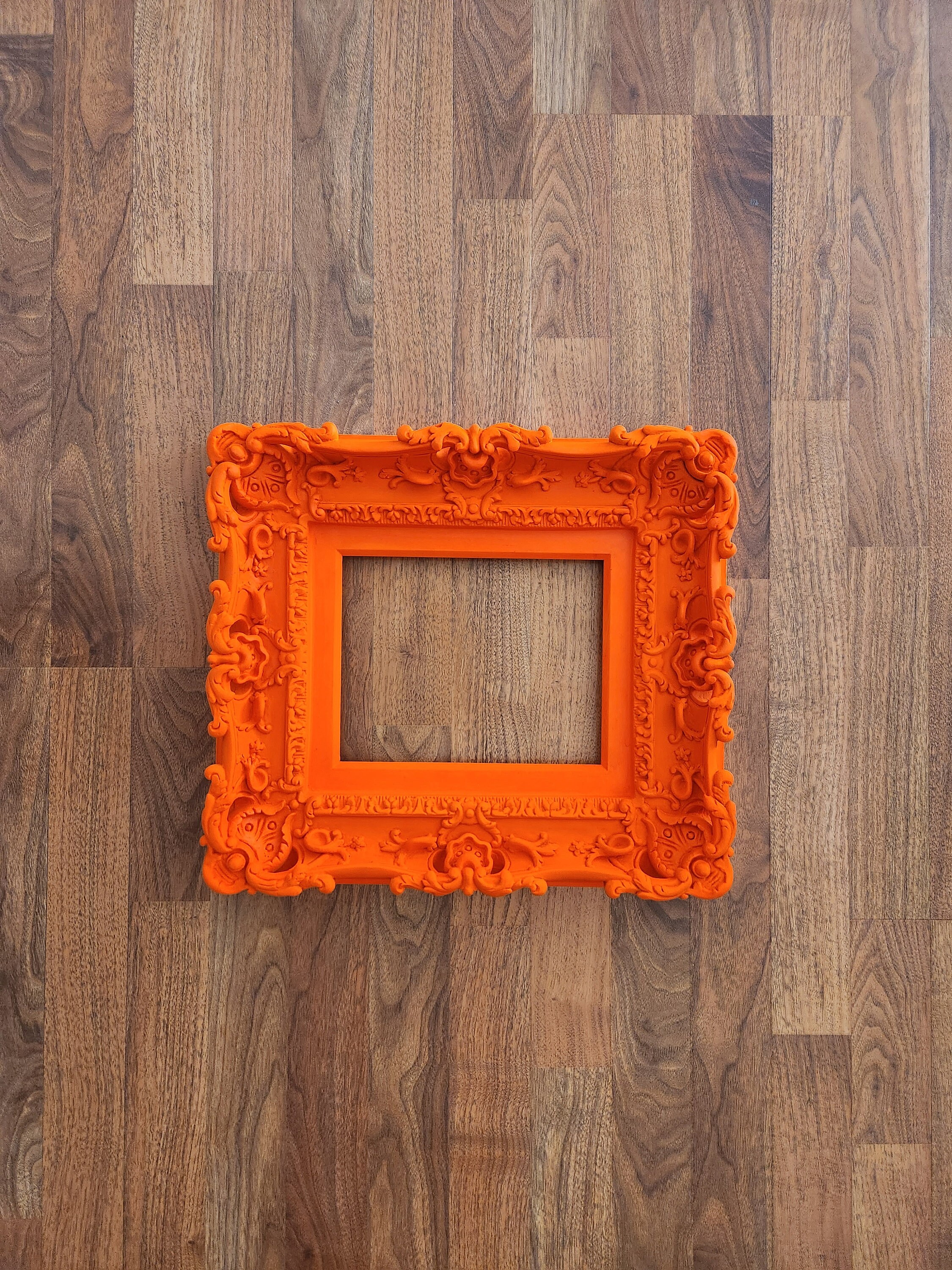 Neon Orange Baroque Picture Frame: Handmade Ornate Wall Art (8x10) - Etsy