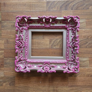 8.5x11 Metallic Pink Picture Frame, Baroque Baby Photo Frame, Colorful ...