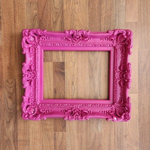 12x16 Ornate Hot Pink Picture Frame, Decorative Baroque Wall Photo ...