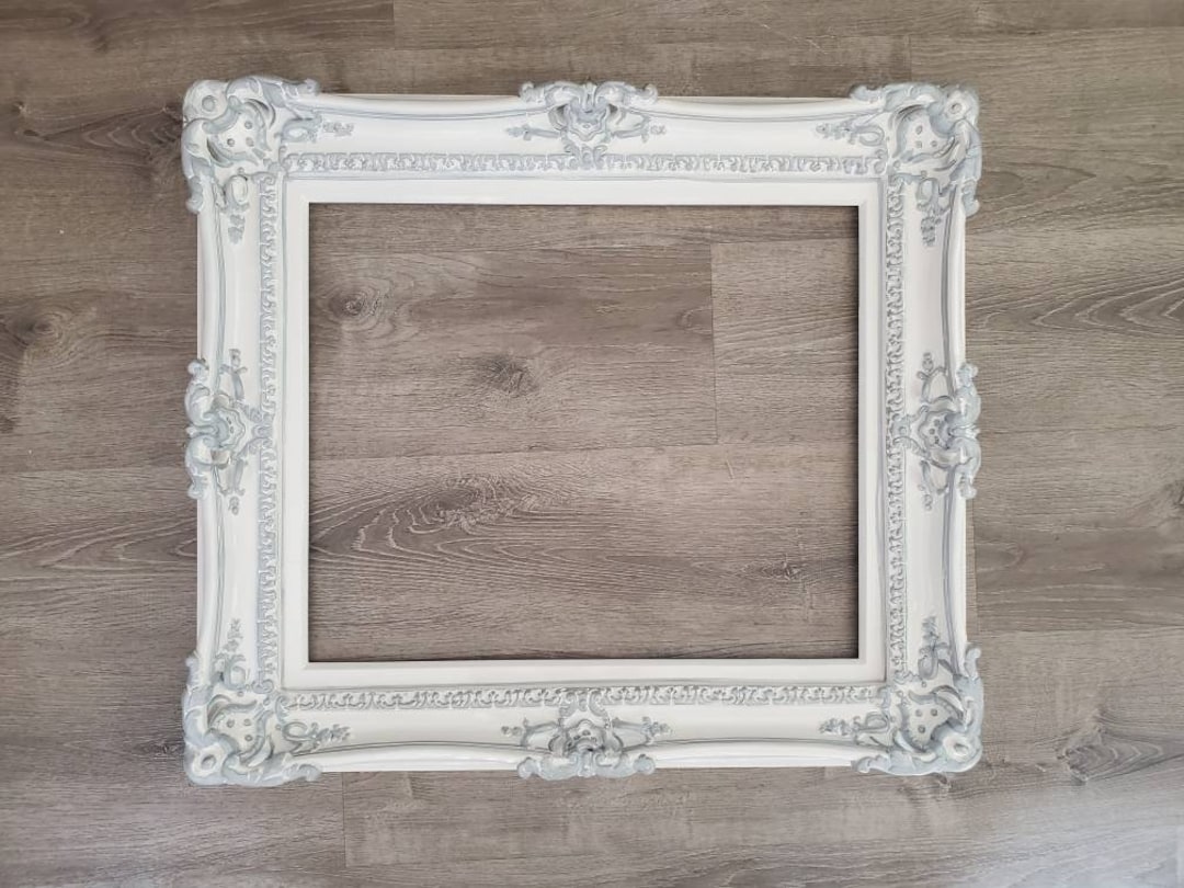20x24 White Frame, Ornate Baroque Picture Frame, Art Paint, Wedding ...