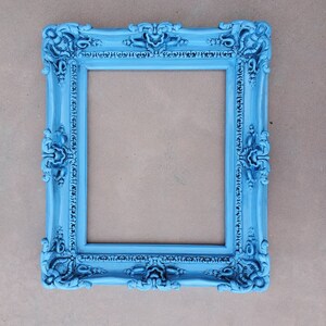 16x20 Vintage Blue Picture Frame, Antique Blue Ornate Wall Photo Frame ...