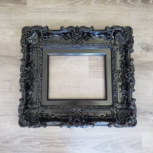 8x10 Black Baroque Picture Frame: Cottage Chic Wall Decor - Etsy