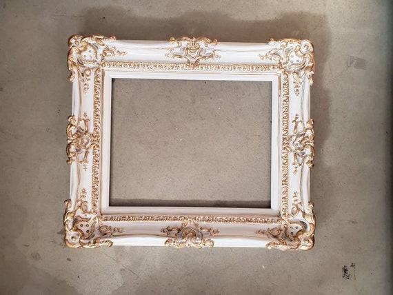 16x20 Wedding Frame With Gold Accent Baroque Mirror Shabby Chic Frame for Canvas or Art Paint Large Pictures Frames Etsy