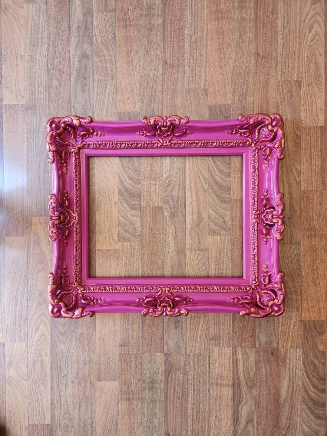 11x14 Ornate Pink Picture Frame, Decorative Baroque Wall Frame, Art ...
