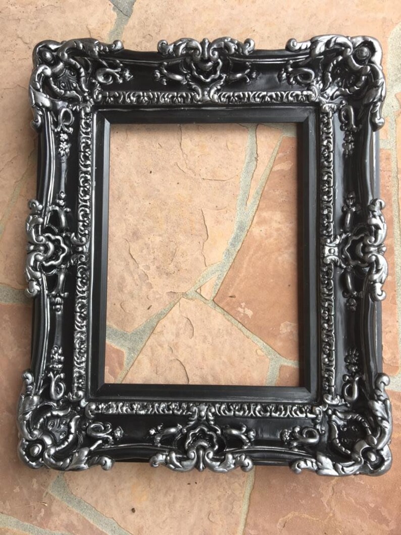 Black Baroque Picture Frame, Ornate Wall Photograph (12x16) - Etsy