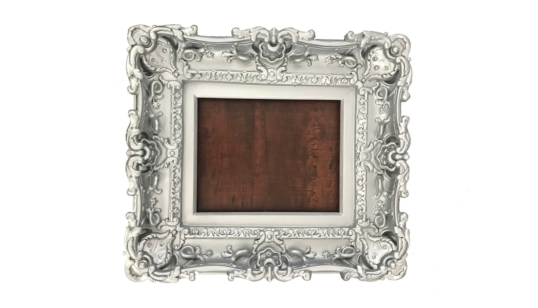 8x10 Silver Frame, Baroque Ornate Picture Frame, Artwork Frame, Wall ...