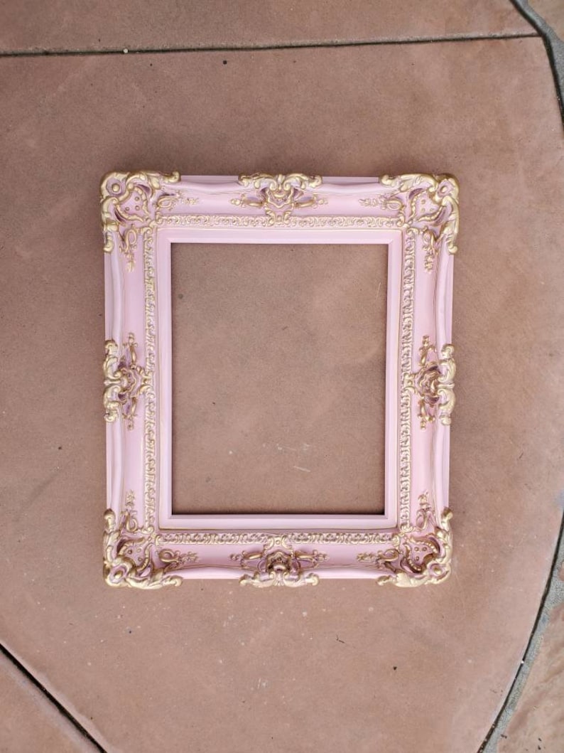 12x16 Shabby Chic Pink Picture Frame Decorative Baroque Wall - Etsy