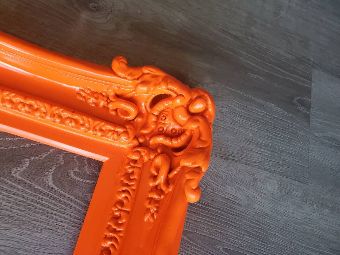 16x20 Orange Neon Picture Frame Baroque Frame for Canvas or - Etsy