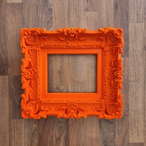 Neon Orange Baroque Picture Frame: Handmade Ornate Wall Art (8x10) - Etsy