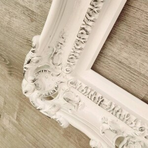12x16 Vintage Picture Frame, Shabby Chic White Stylish Frame, Ornate ...