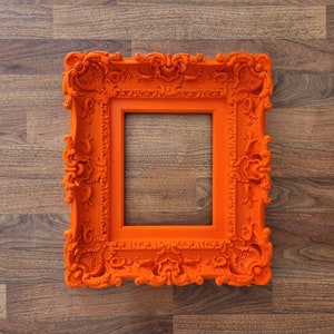 Neon Orange Baroque Picture Frame: Handmade Ornate Wall Art (8x10) - Etsy