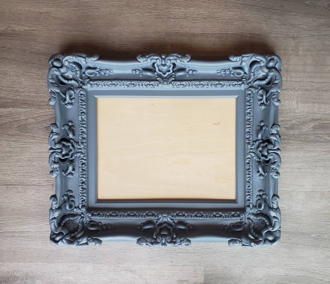 16x20 Original Picture Frame, Charcoal Blue Frame, Ornate Frame ...