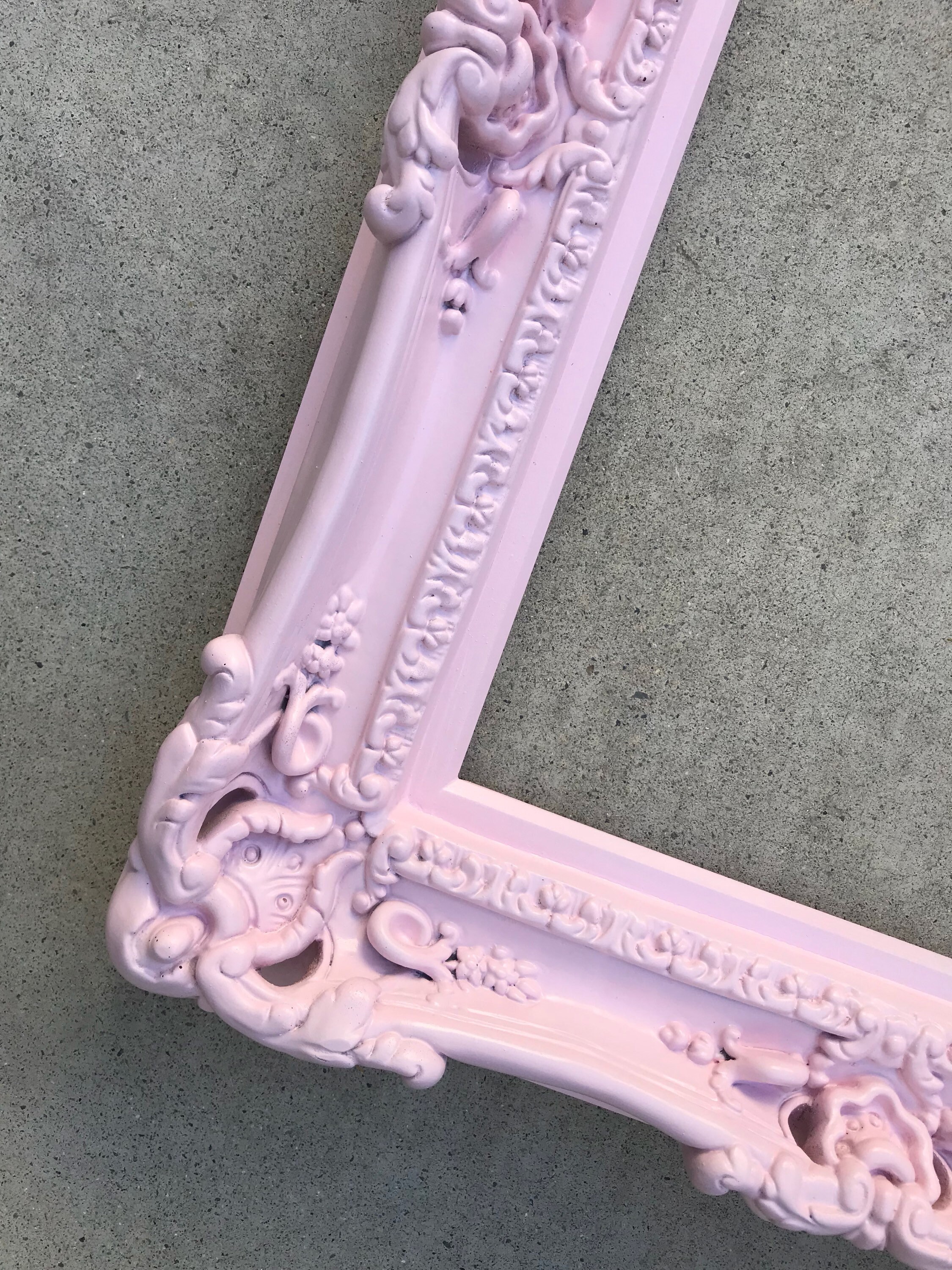 16x20 Baby Pink Picture Frame Baroque Mirror Shabby Chic | Etsy