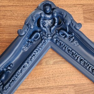 16x20 Blue Picture Frame, Baroque Photo Frame, Ornate Mirror, Modern ...