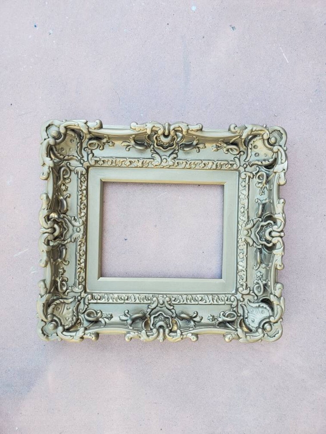 8x10 Ornate Baroque Frame Small Brass Picture Frame Art Wall | Etsy