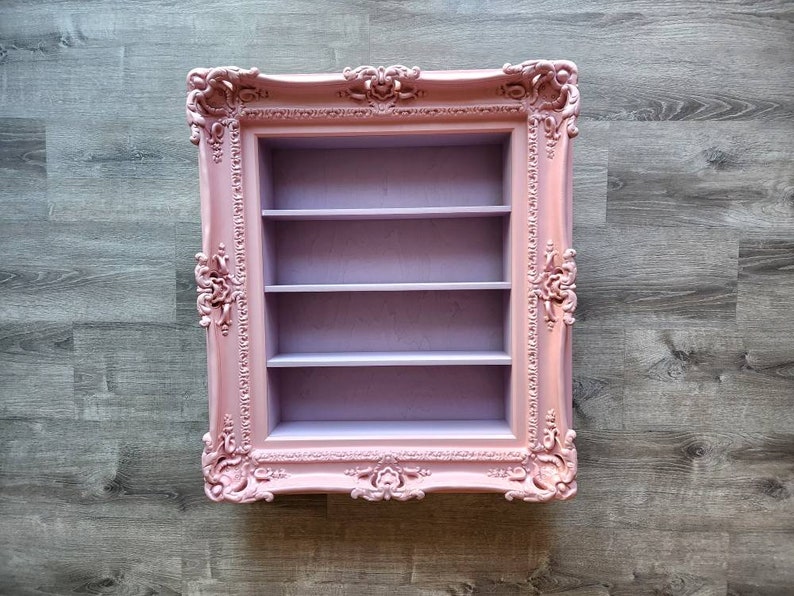 20x24 Pink Ornate Hanging Frame Display With Shelves Nail - Etsy