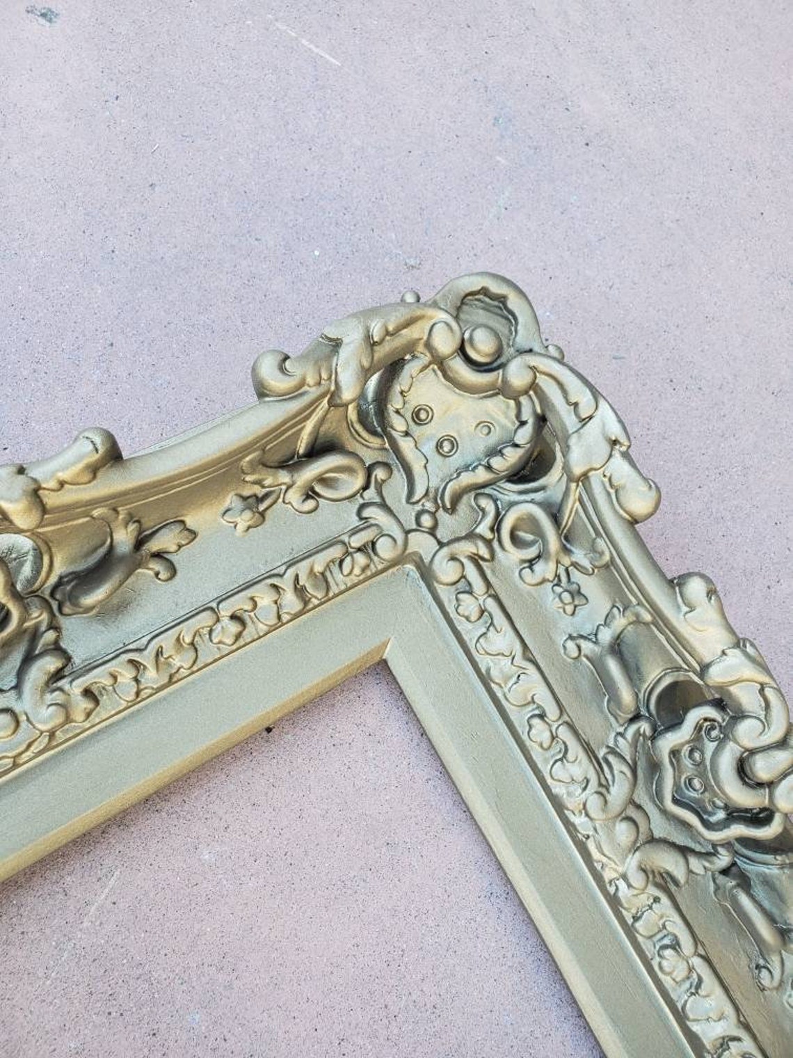 8x10 Ornate Baroque Frame Small Brass Picture Frame Art Wall | Etsy
