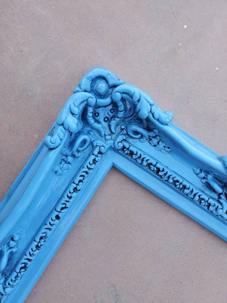 16x20 Vintage Blue Picture Frame Antique Blue Ornate Wall - Etsy