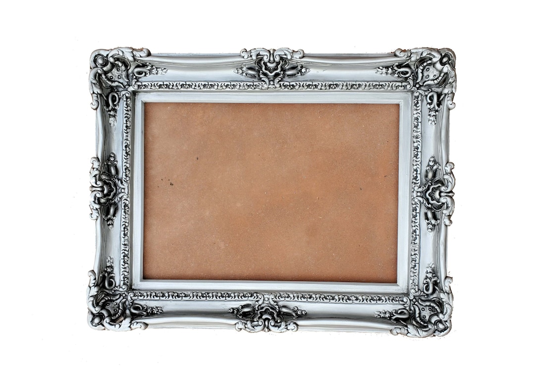 16x20 Vintage Silver Frame, Wall Distressed Fancy Photo Frame, Art ...