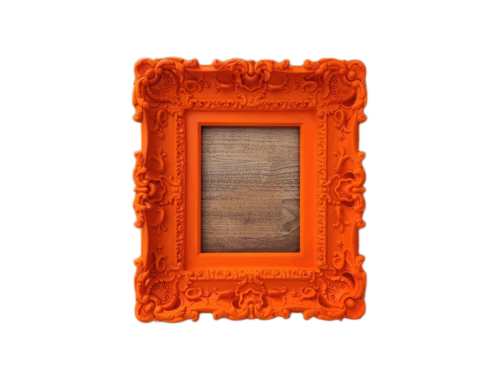 Neon Orange Baroque Picture Frame: Handmade Ornate Wall Art (8x10) - Etsy