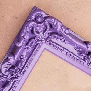 Handmade Purple Baroque Picture Frame: 8.5x11 Art Wall Decor - Etsy