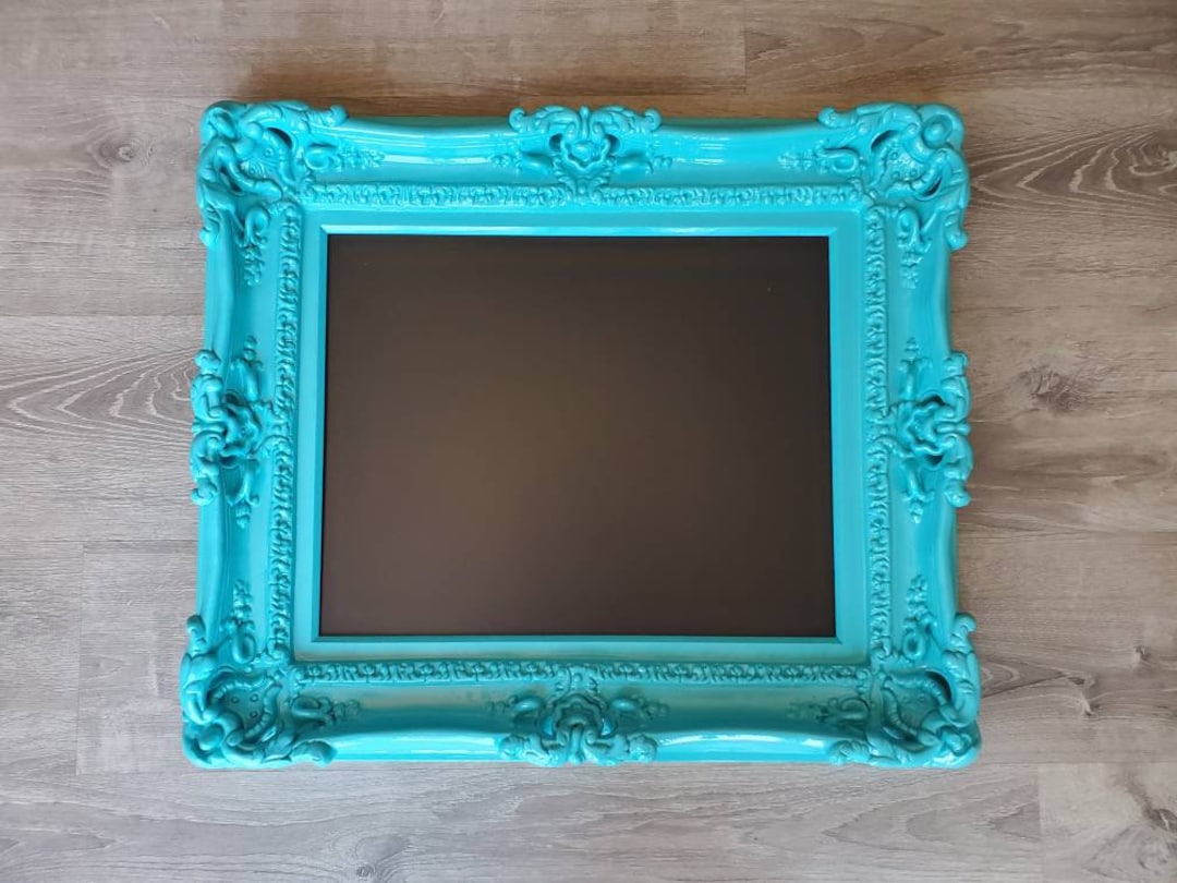 16x20 Ornate Baroque Turquoise Photo Frame, Artwork Canvas, Art ...
