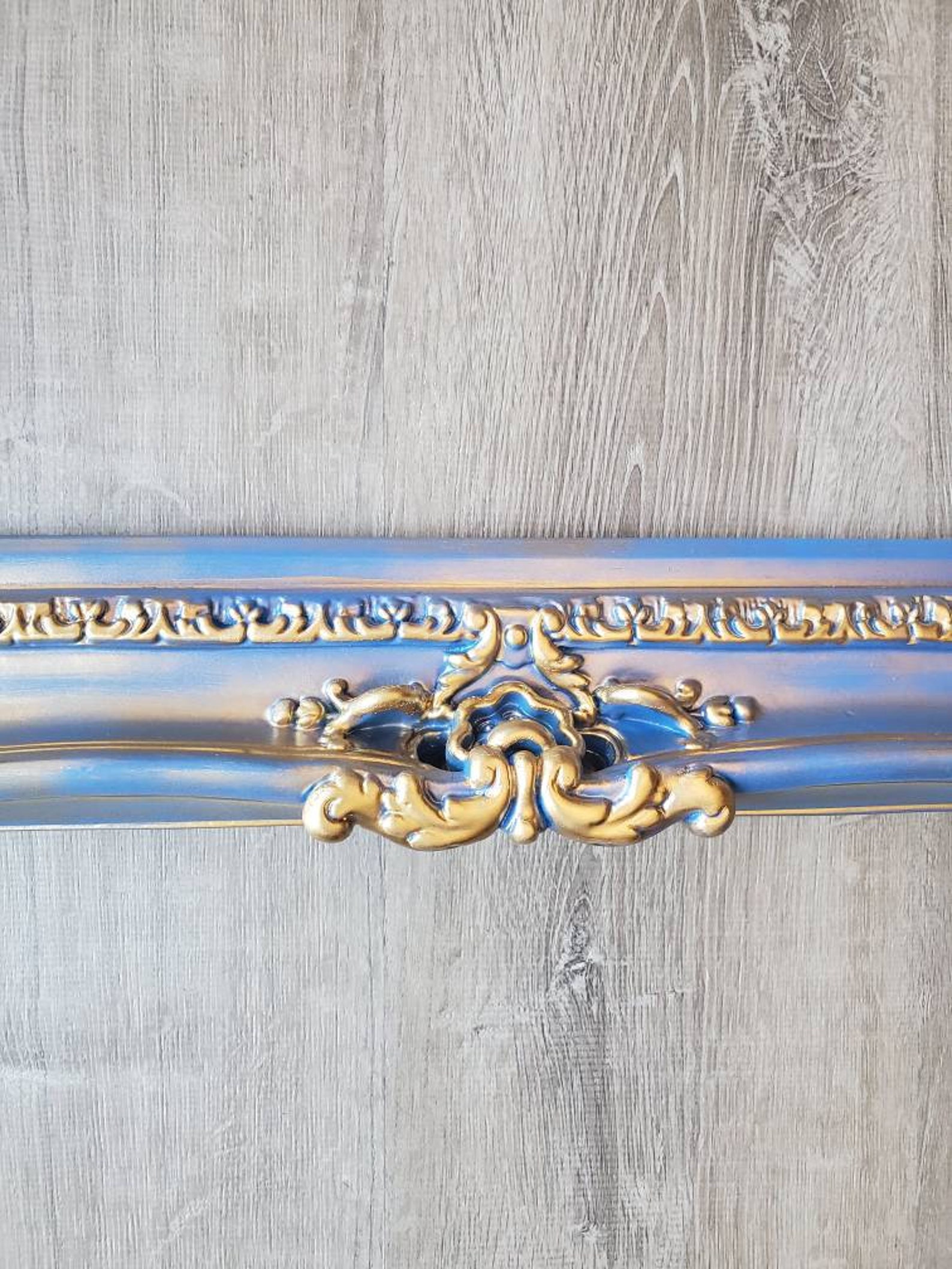 16x20 Shabby Chic Frame Baroque Blue W/gold Frame for Canvas - Etsy