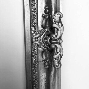 16x20 Vintage Silver Frame, Distressed Picture Frame, Baroque Frame ...