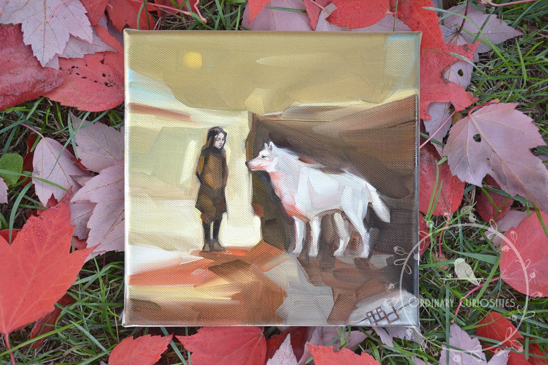 Original Painting-oil on Canvas-wolf-girl-spirit Animal -wild-angel ...