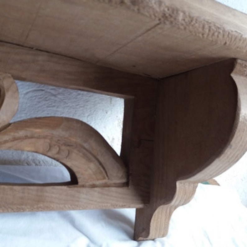 Gran repisa de madera rústica tallada - Etsy España