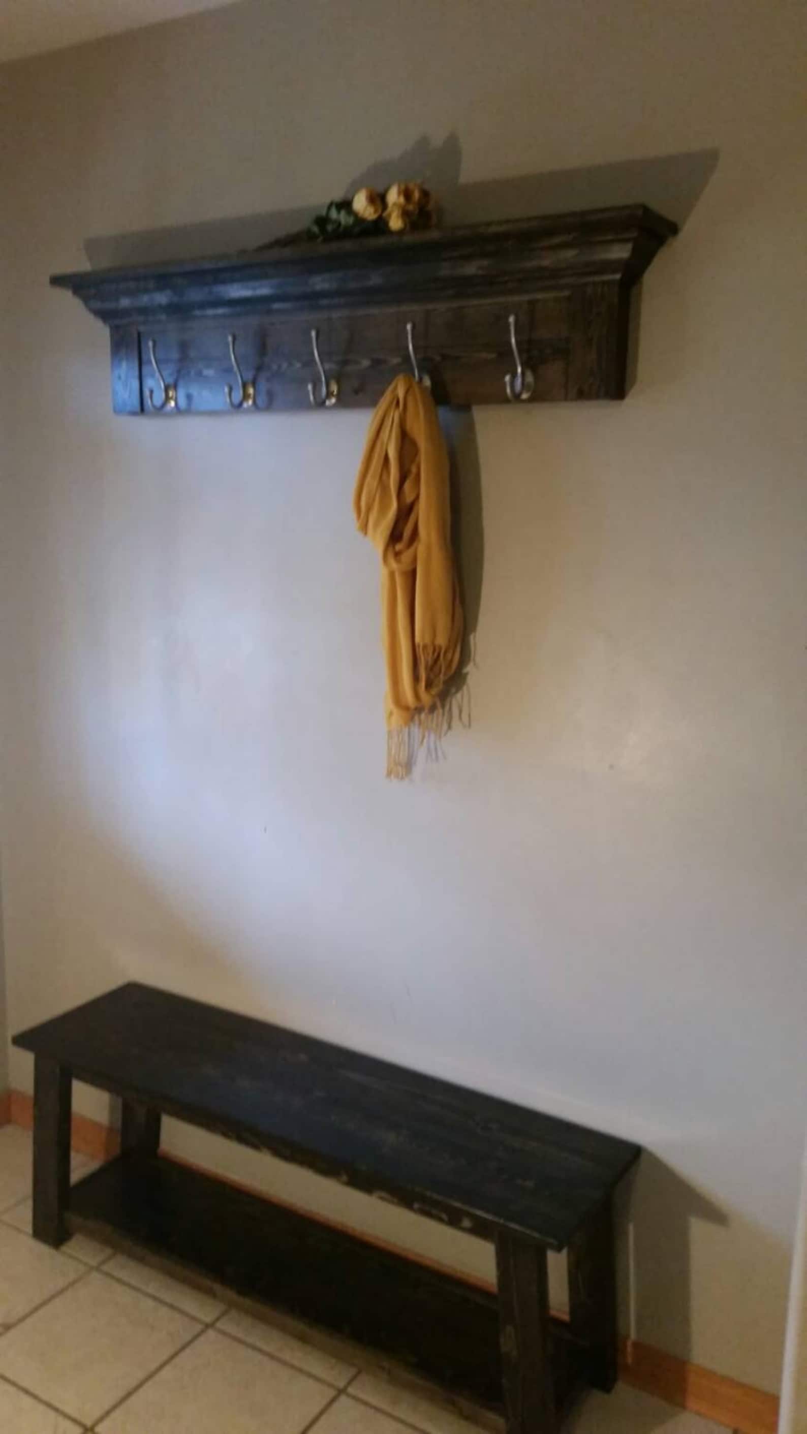 Rustic Entryway Bench, Rustic Wood Benches, Entryway Bench, Wooden ...