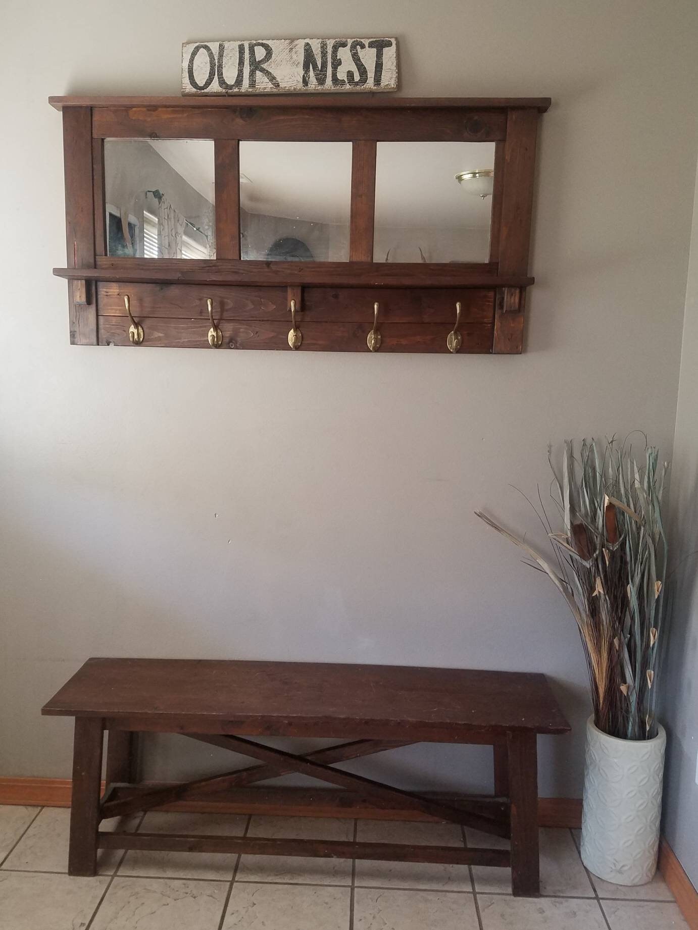 Rustic entryway bench Rustic Wood Benches Entryway Bench | Etsy