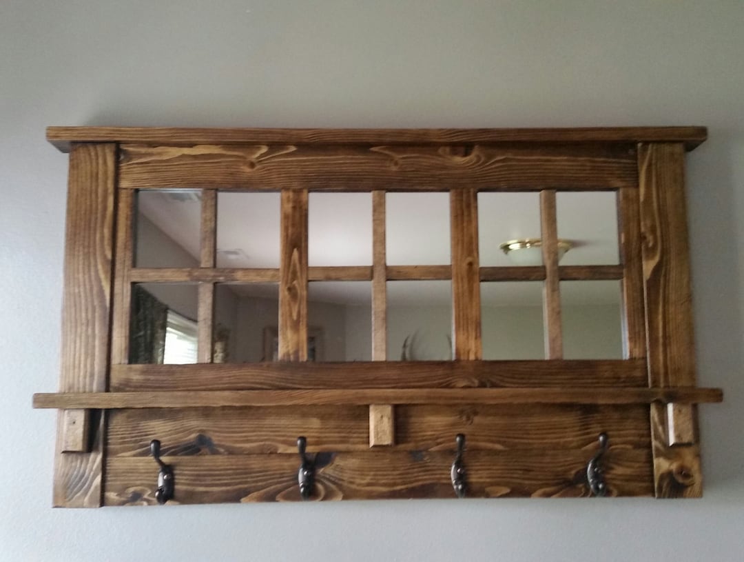 Coat Rack, Mirrored Coat Rack, Rustic Coat Rack, Entry Way Coat Rack ...