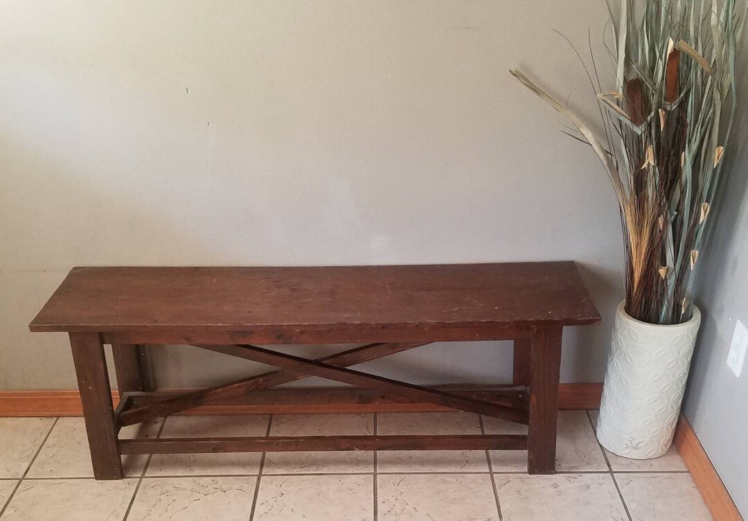 Rustic Entryway Bench, Rustic Wood Benches, Entryway Bench, Wooden ...