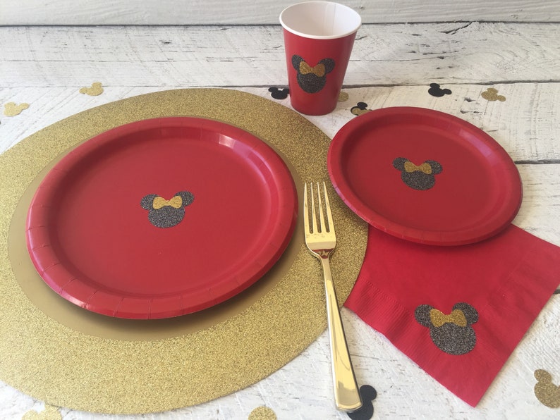 Minnie Mouse Party Minnie Mouse Cups Plates Napkins Minnie | Etsy