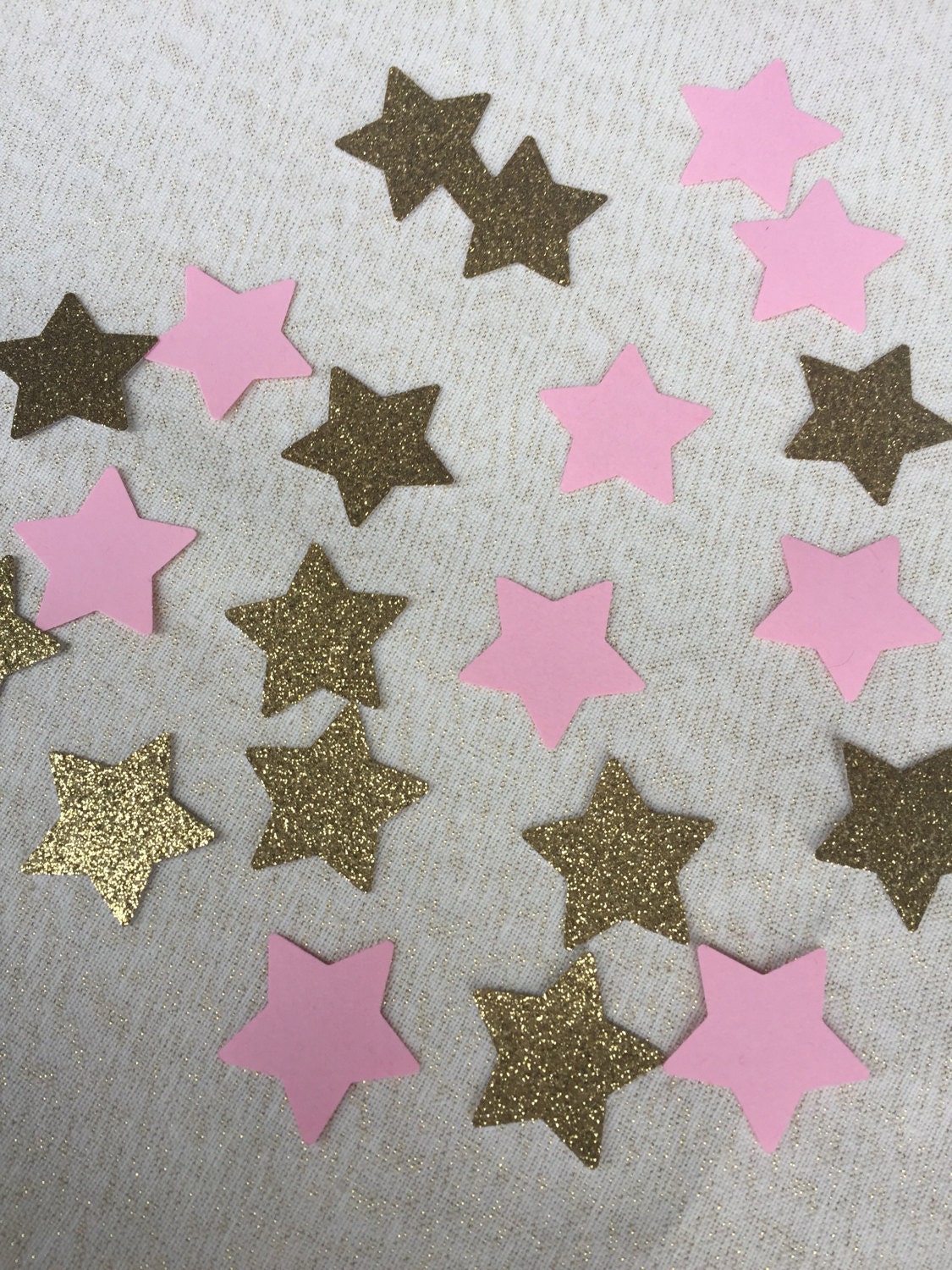 Pink and Gold Glitter Star Confetti 50 pieces Twinkle | Etsy