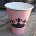 Princess Crown Pink and Black Glitter Party Cups, Plates and Napkins ...