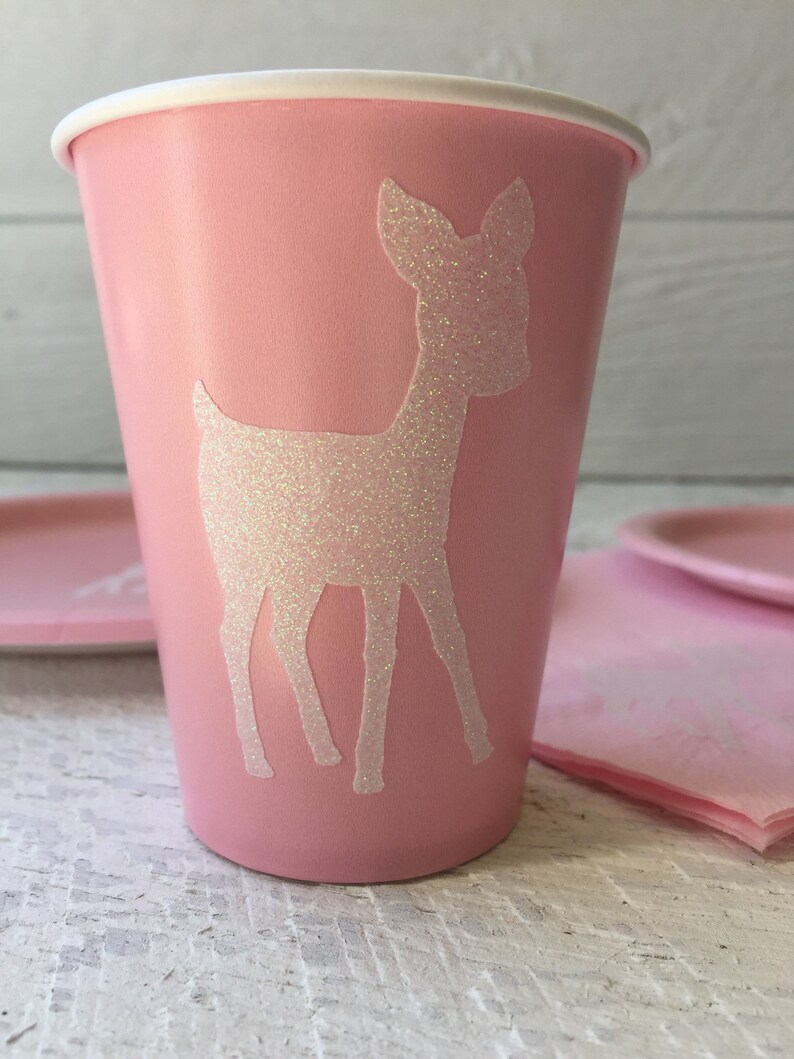 Fawn Deer Cups Plates and Napkins Brides Table Birthday - Etsy
