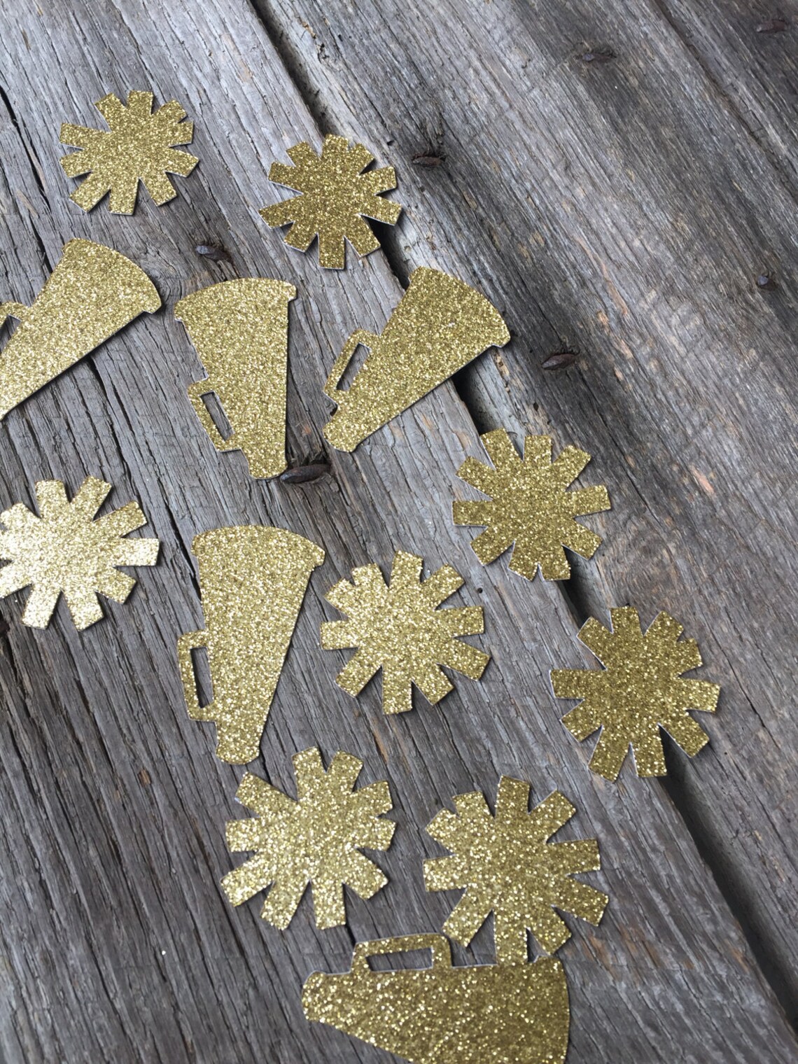 Gold Glitter Cheer Confetti 50 Pieces Cheer Party - Etsy