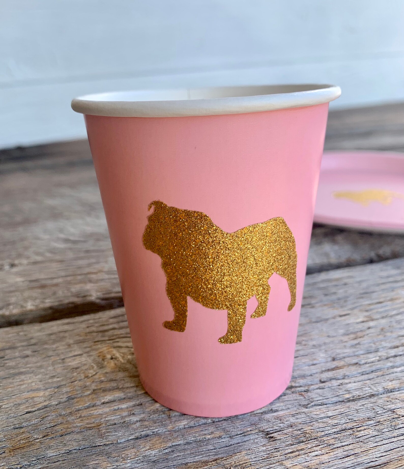 English Bulldog Cups, Plates and Napkins, Dog Birthday Party, Dog ...