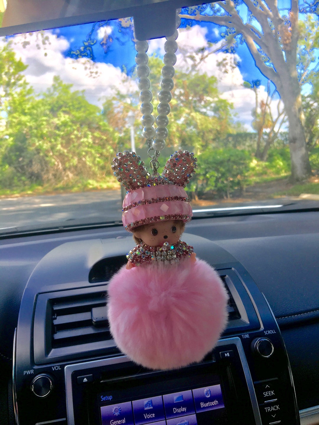 Bunny Rear View Mirror Car Pendant, Lucky Charm Valentine’s Day ...
