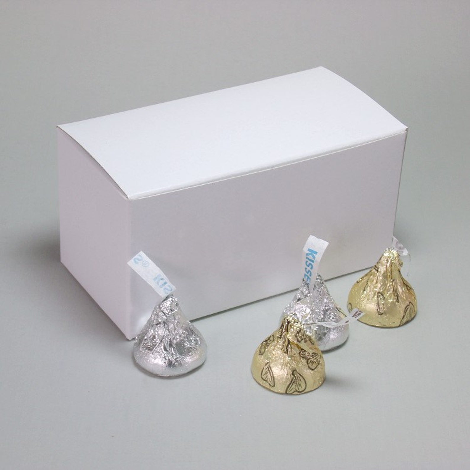 White Gloss Candy or Favor Treat Box - 4x2x2" - Etsy