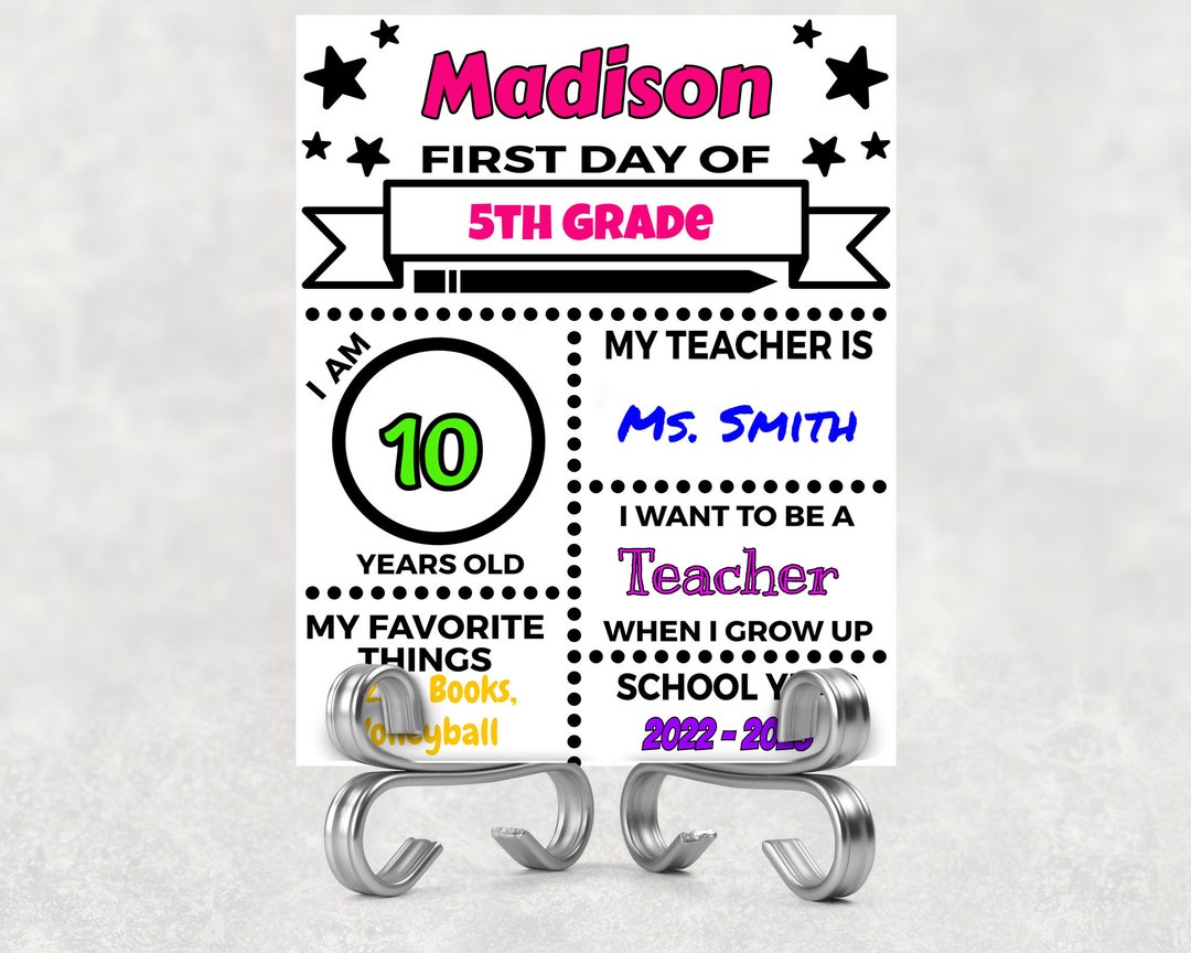 First Day of School Editable | Back to School | Instant Download ...