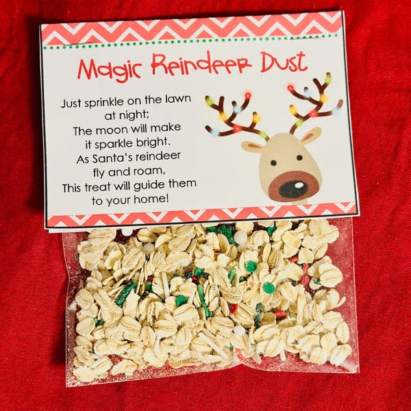 Reindeer Dust Labels - Etsy